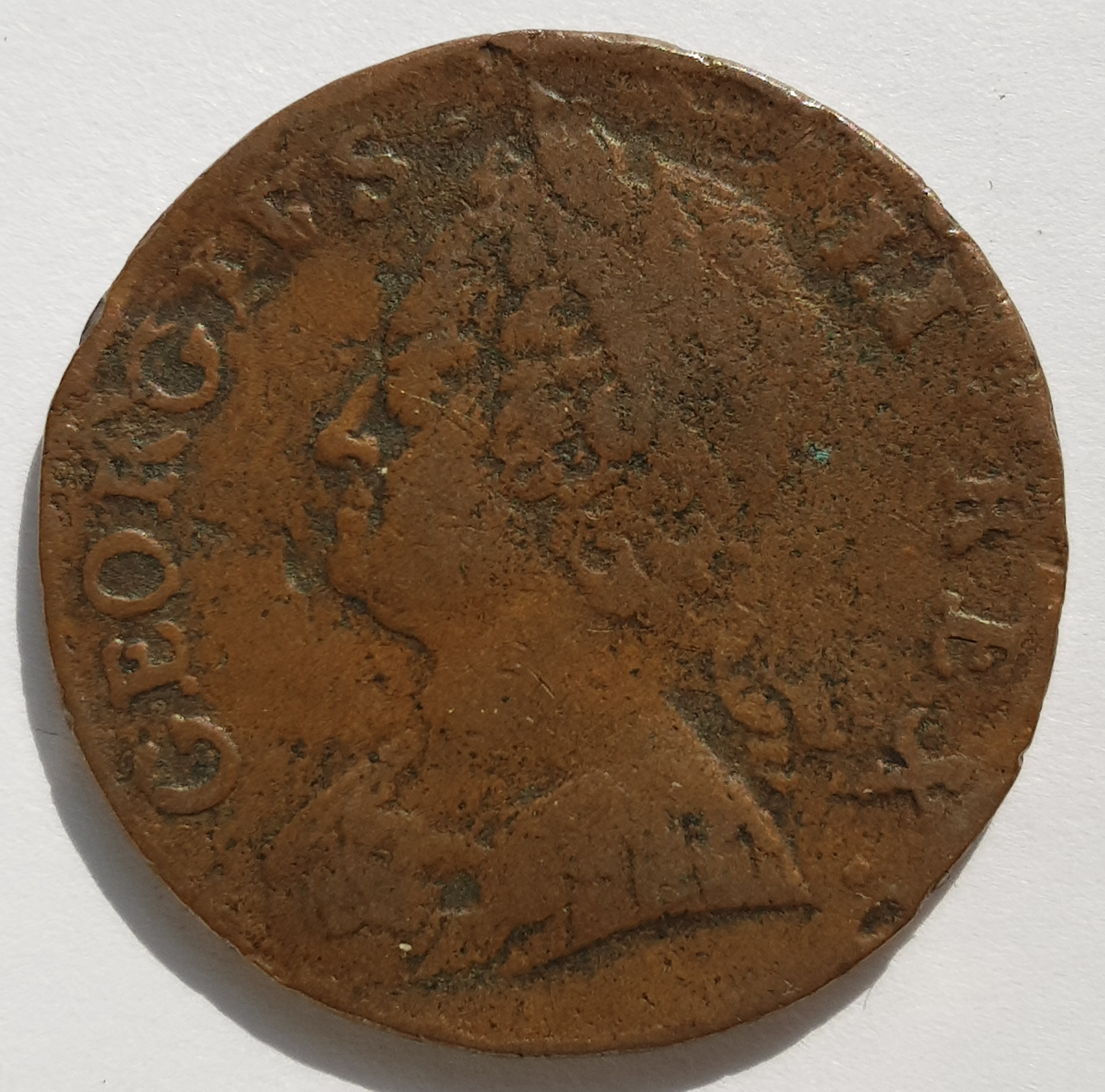 1746 King George II Half Penny M J Hughes Coins